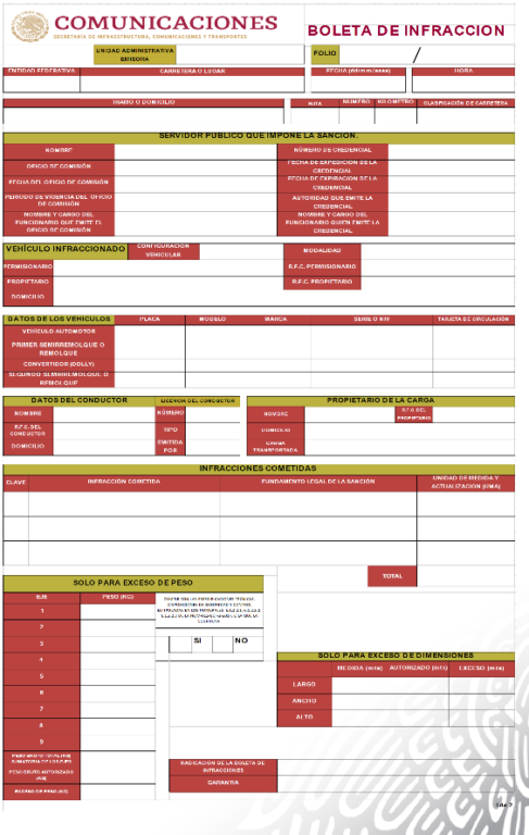 SICT presenta nuevo formato de infracciones de pesos y dimensiones | Revista TyT