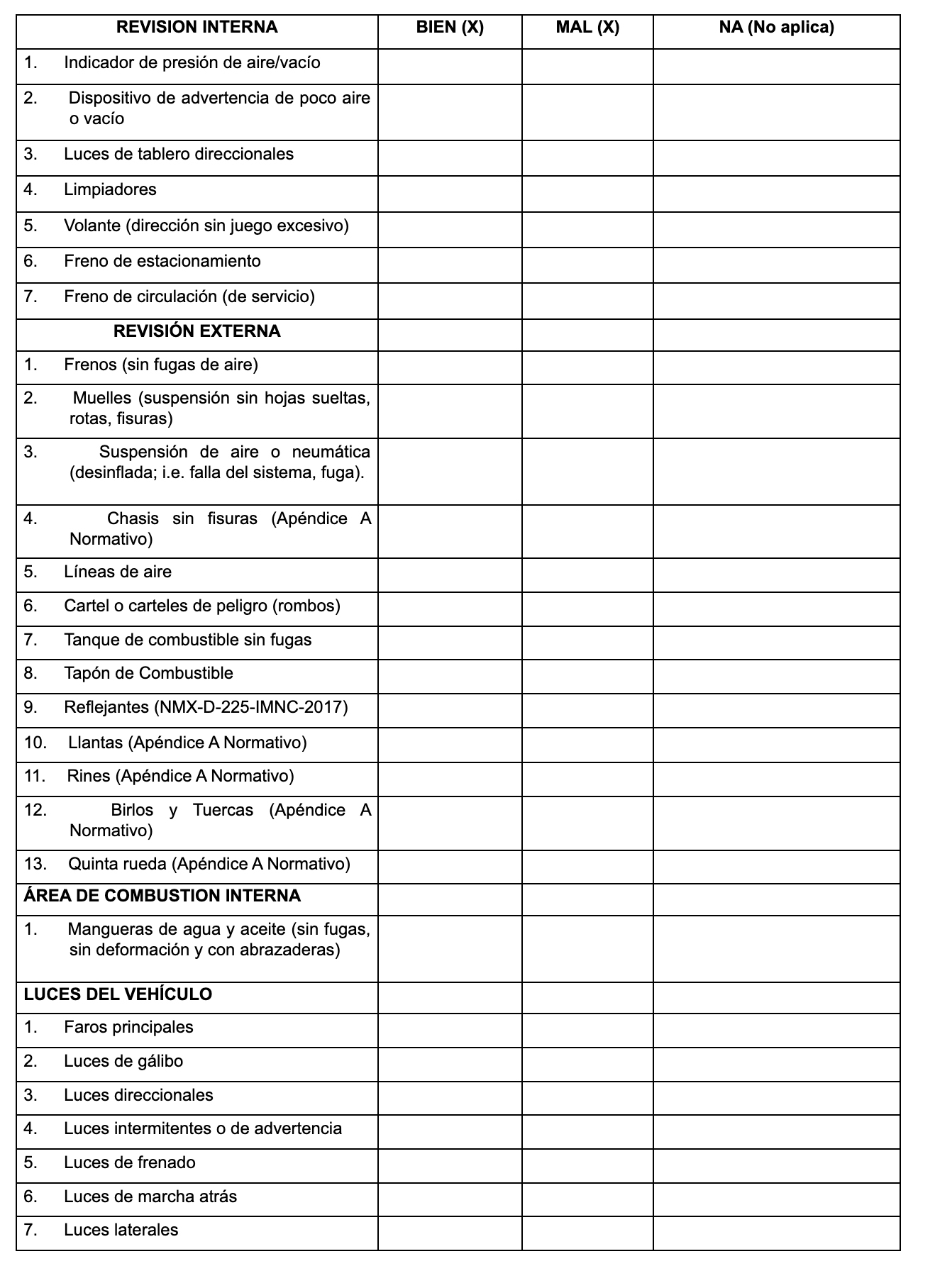 SICT alista norma para revisión ocular a unidades de transporte de ... SICT alista norma para revisión ocular a unidades de transporte de ...
